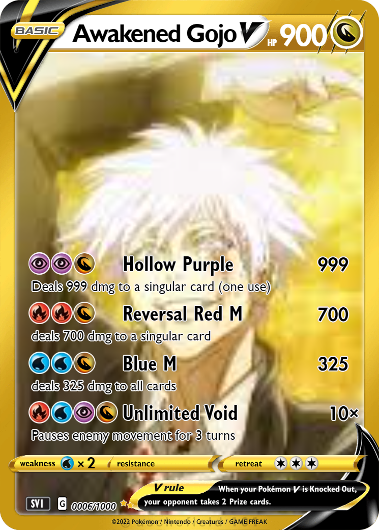 Awakened Gojo - yujiitadori | Pokécardmaker.net