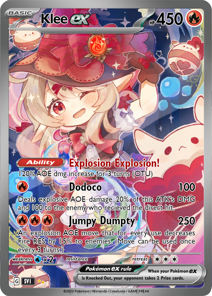 Klee - yujiitadori | Pokécardmaker.net