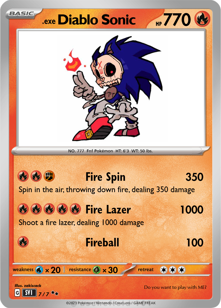 Diablo Sonic - zakiscack | Pokécardmaker.net