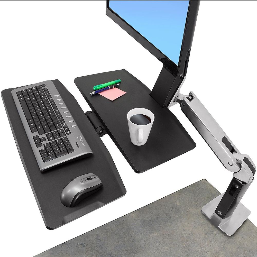 Ergotron WorkFit-A Single LD Standing Workstation With Worksurface