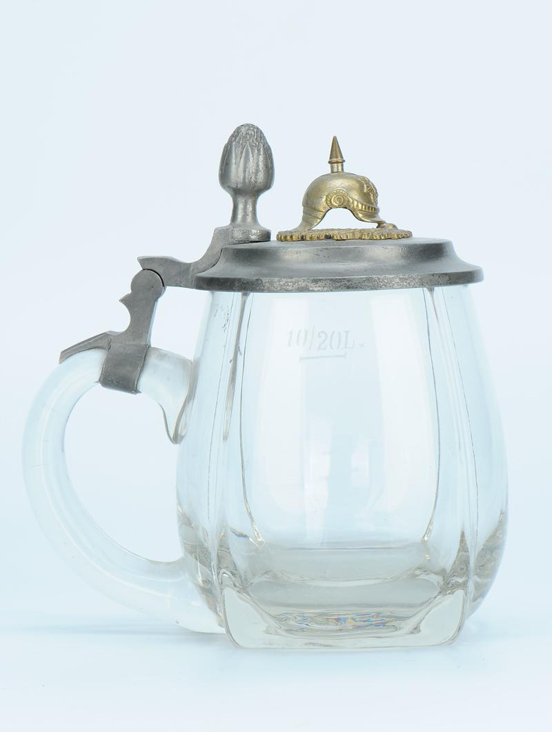 CHOPE EN VERRE À MOTIF PATRIOTIQUE.