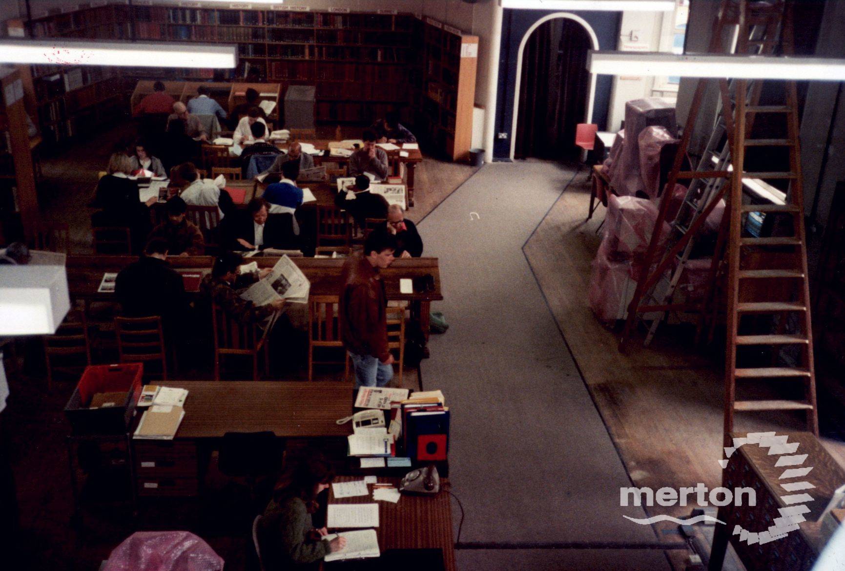 Refurbishment work, Wimbledon Library - Merton Memories Photographic ...