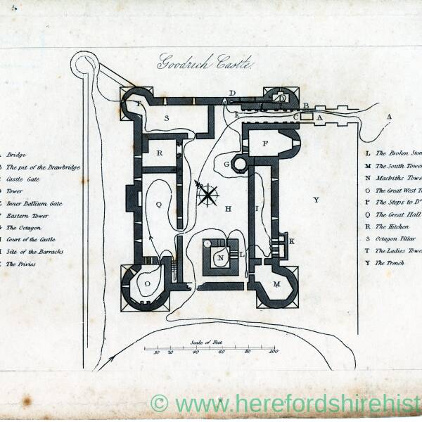 Goodrich Castle, layout map - Herefordshire History