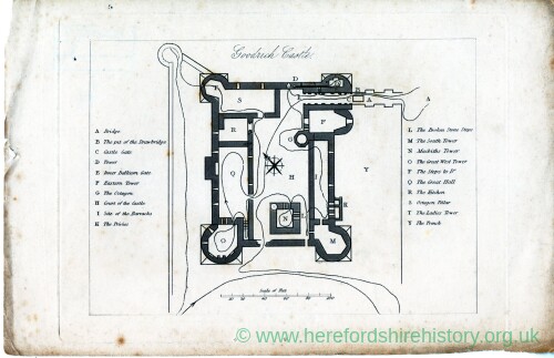 Goodrich Castle, layout map - Herefordshire History