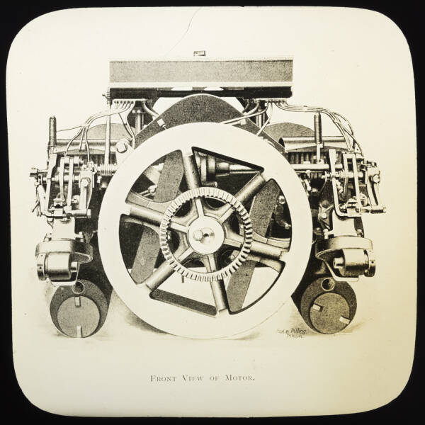 Unidentified Lanchester motor (front view) - Institution of Mechanical ...