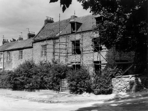 Cottages under renovation in Cleadon Village - South Tyneside Libraries
