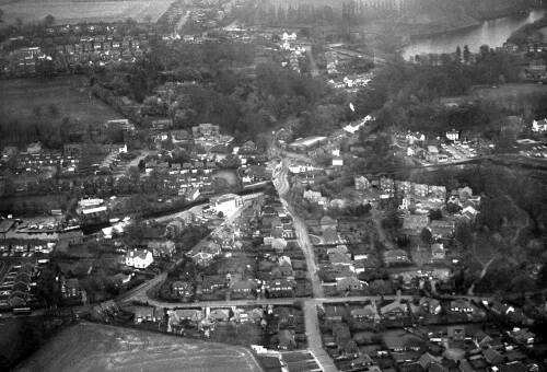 Old aerial picture of Lymm Village - Lymm Heritage Centre