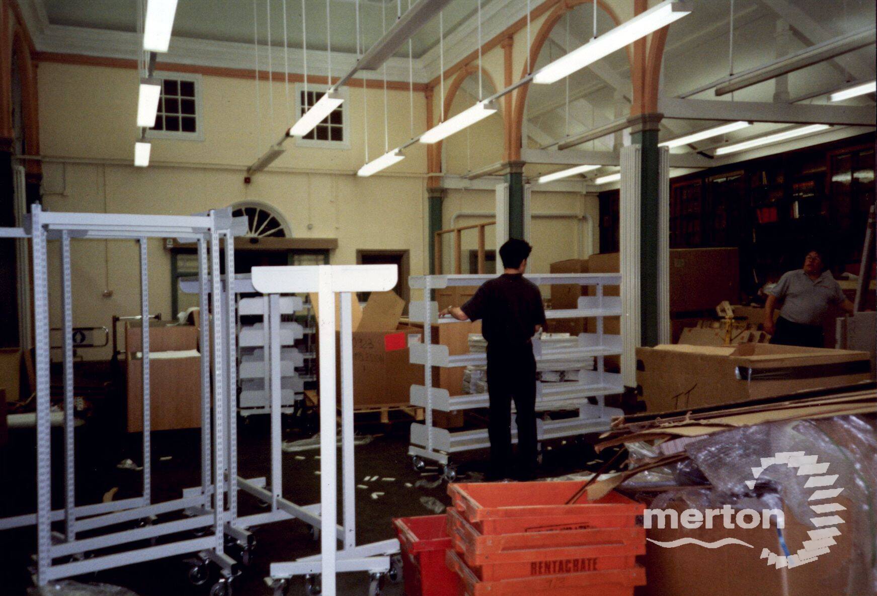 Refurbishment work, Wimbledon Library - Merton Memories Photographic ...
