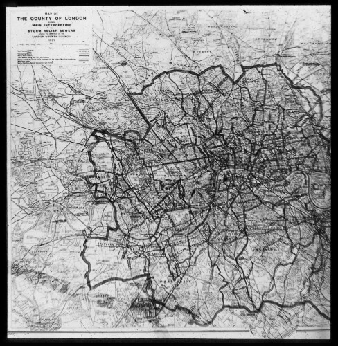 2" : 1 mile sewer map of London west - Thames Water