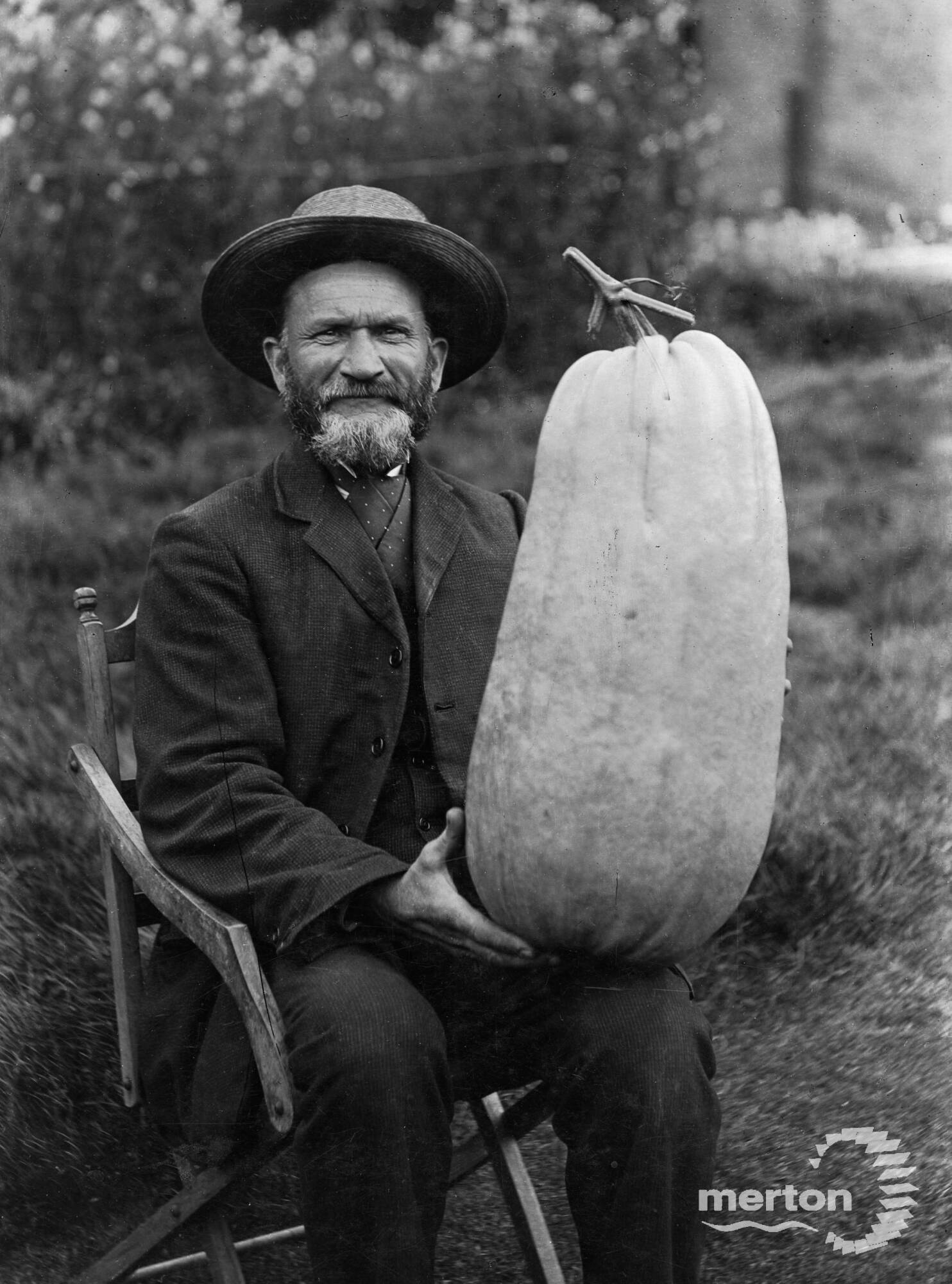 Thomas Tom Francis Snr, pictured with a prize marrow - Merton Memories ...