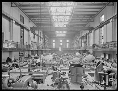 Hampton Works, new engine house interior from north end - Thames Water
