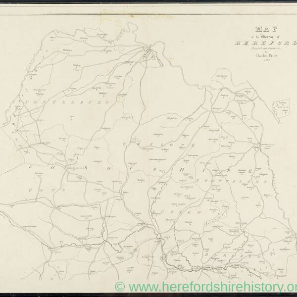 Map of the Diocese of Hereford, Charles Prince, 1828 - Herefordshire ...