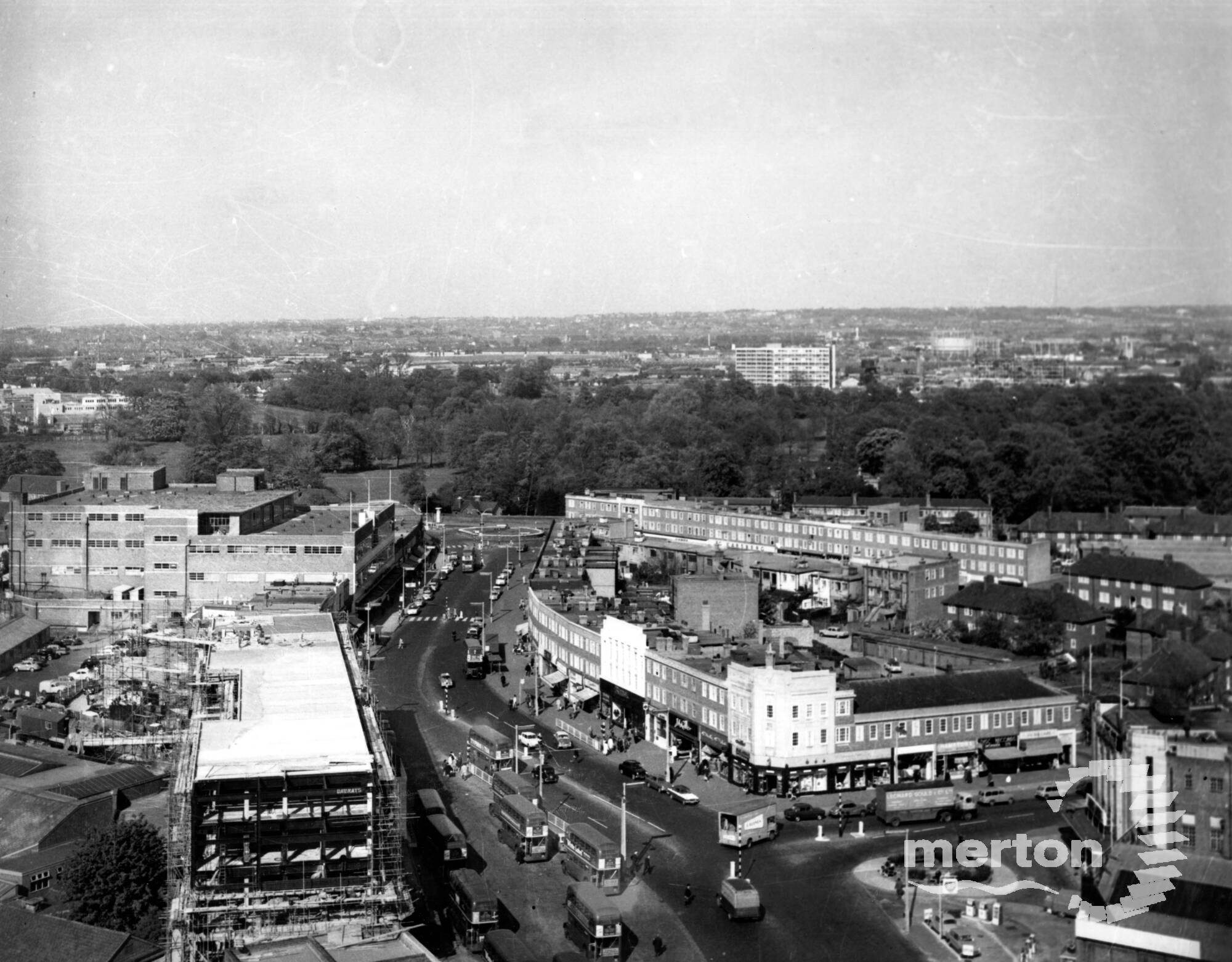 London Road, Morden: Morden town centre, Aerial view - Merton Memories ...