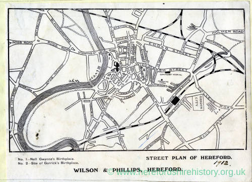 Street plan of Hereford 1912 - Herefordshire History