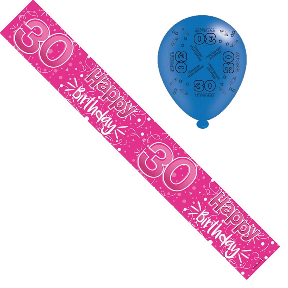 Age 30 Female Foil Party Banner Balloons 30 Happy Birthday Hot Age 30 Female Foil Party Banner Balloons 30 Happy Birthday Hot