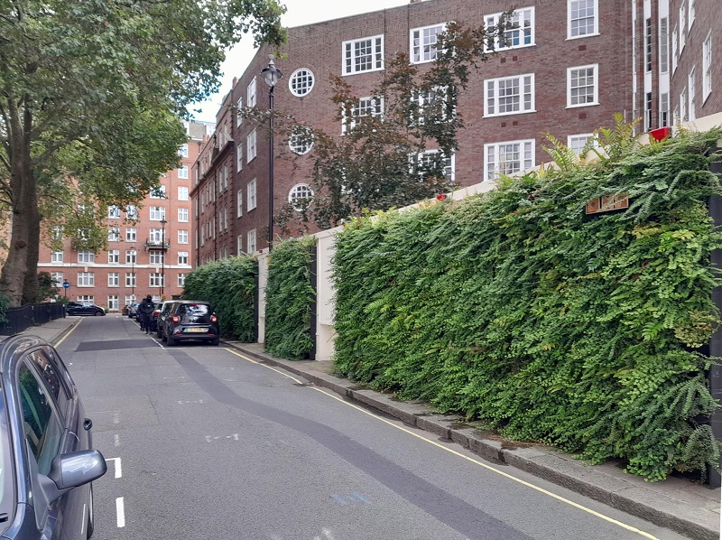 Biotecture living hoarding fronts up Belgravia development | Landscape ...