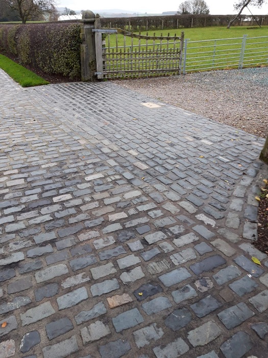 Repointing works for granite sett driveway | Landscape & Amenity