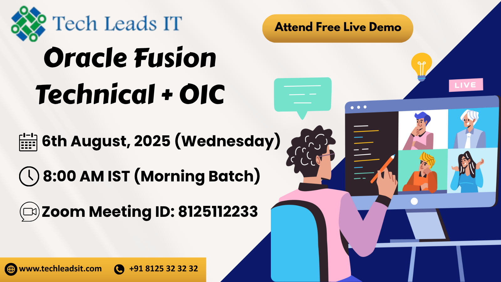 Explore Oracle Fusion Technical Oic With Real Time Use Cases Tickets August 6 2025 8 00 Am