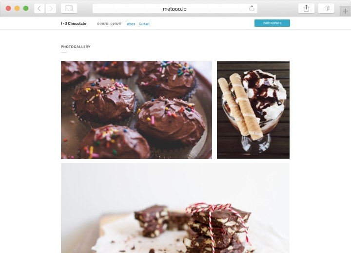 Create a page for your event, invite and sell tickets with Metooo