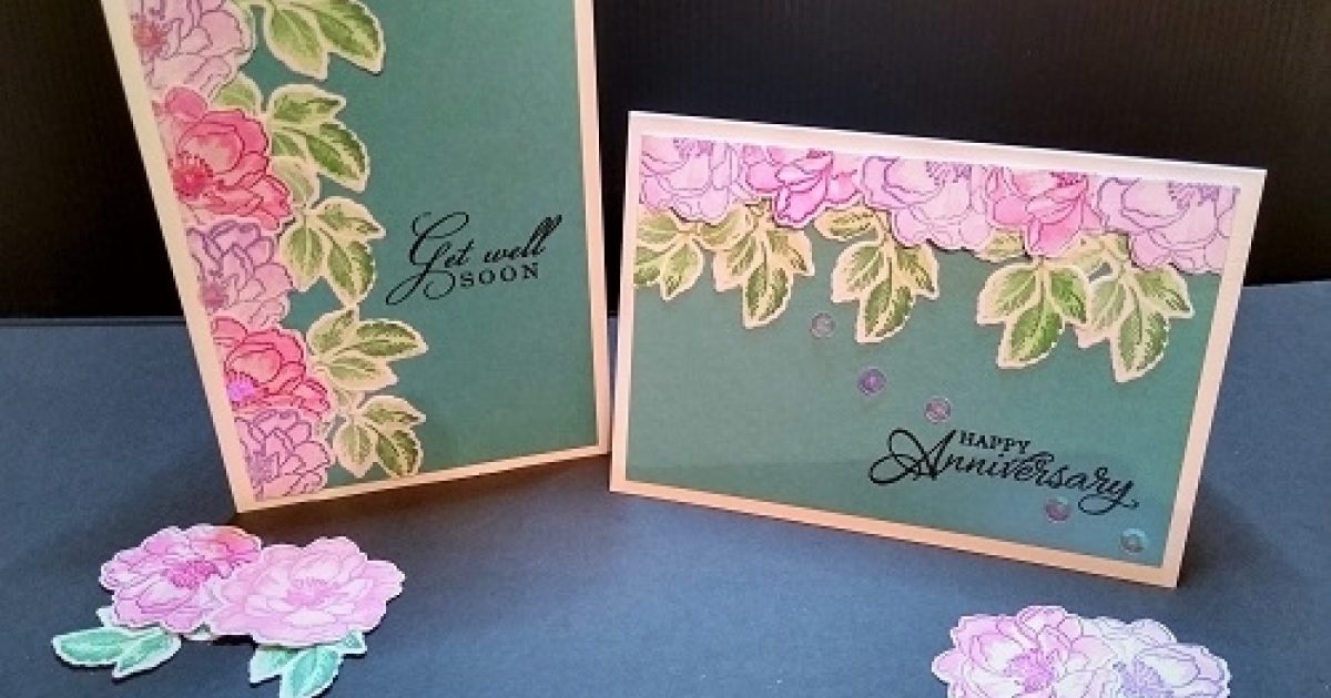 Papermill Direct | Die Cut Flower Cards using Pink & Turquoise