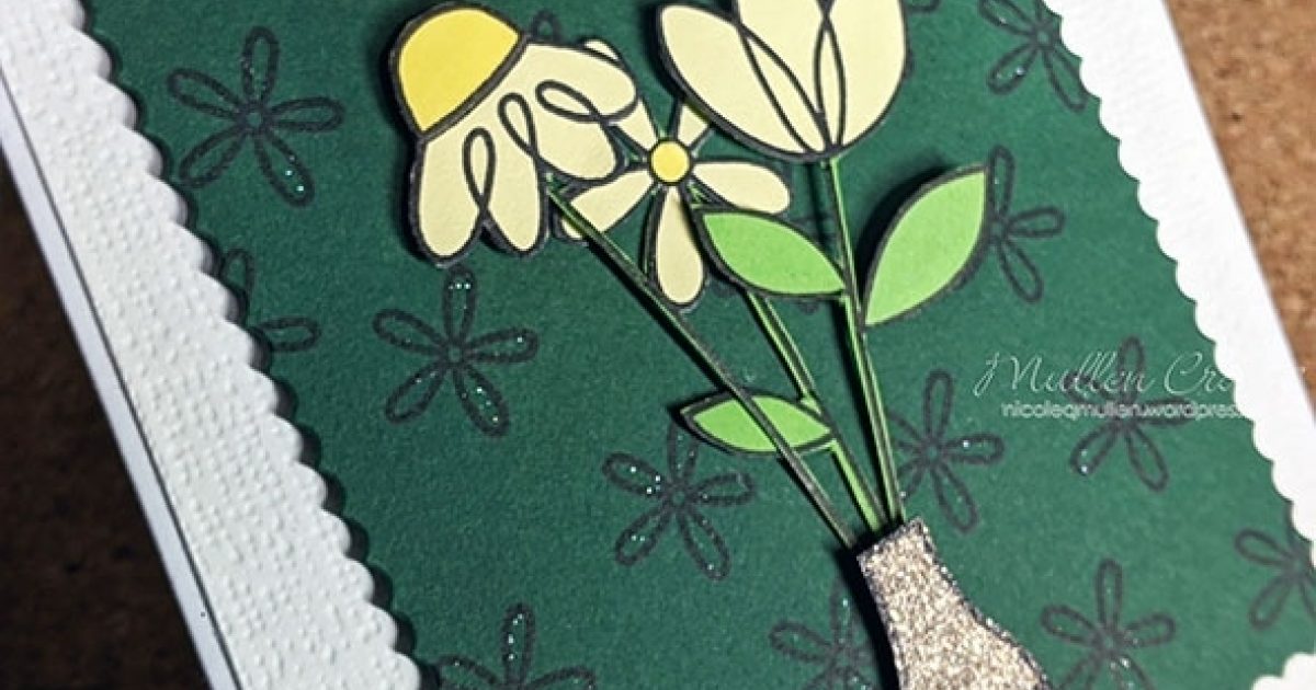 Papermill Direct | Dark Green Flower Card