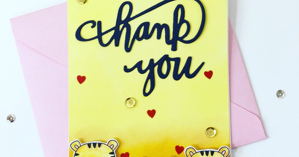 Papermill Direct | How To Make A Cute Cubs Thank You Card