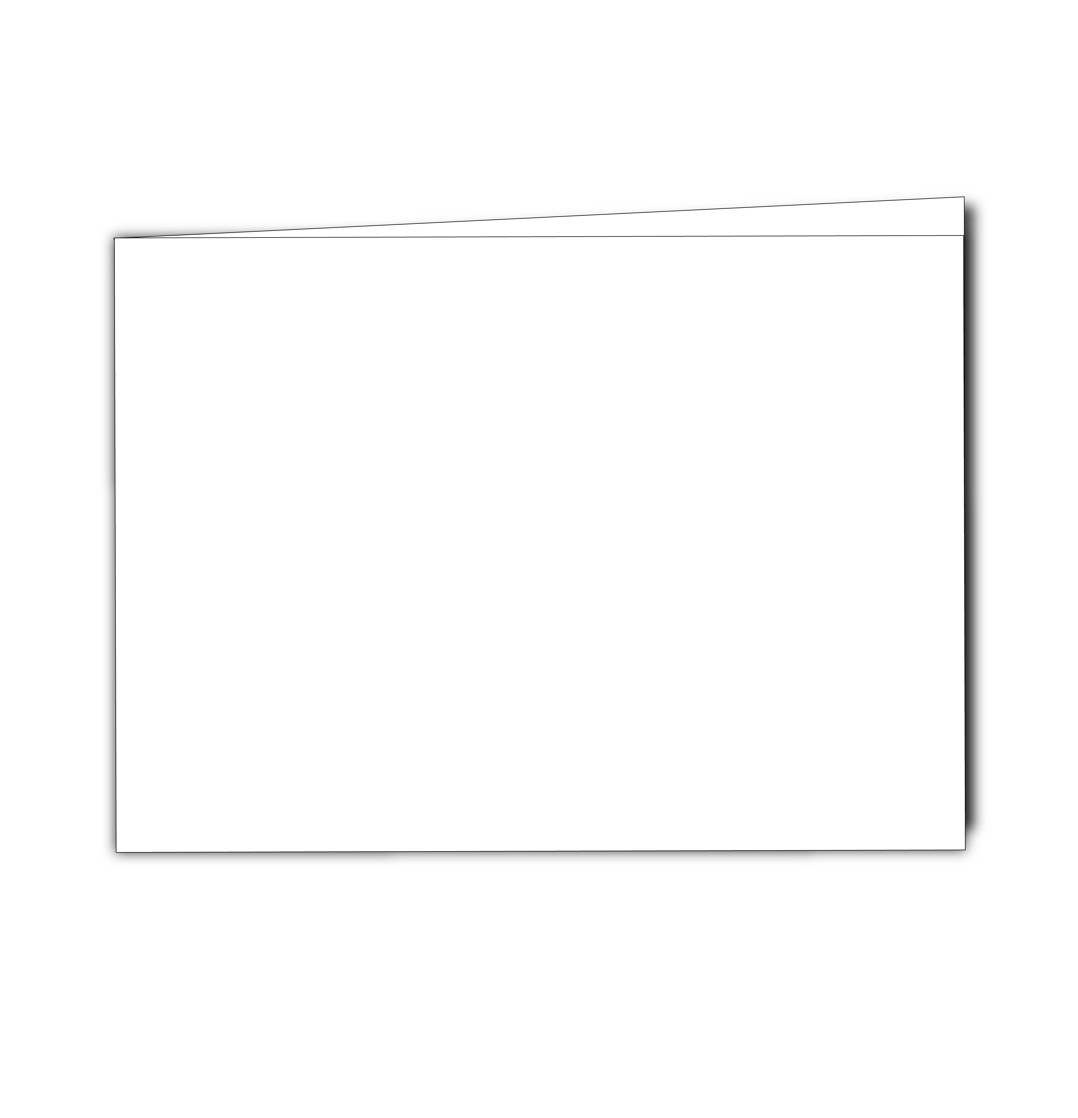 A5 Landscape White Plain Card Blanks