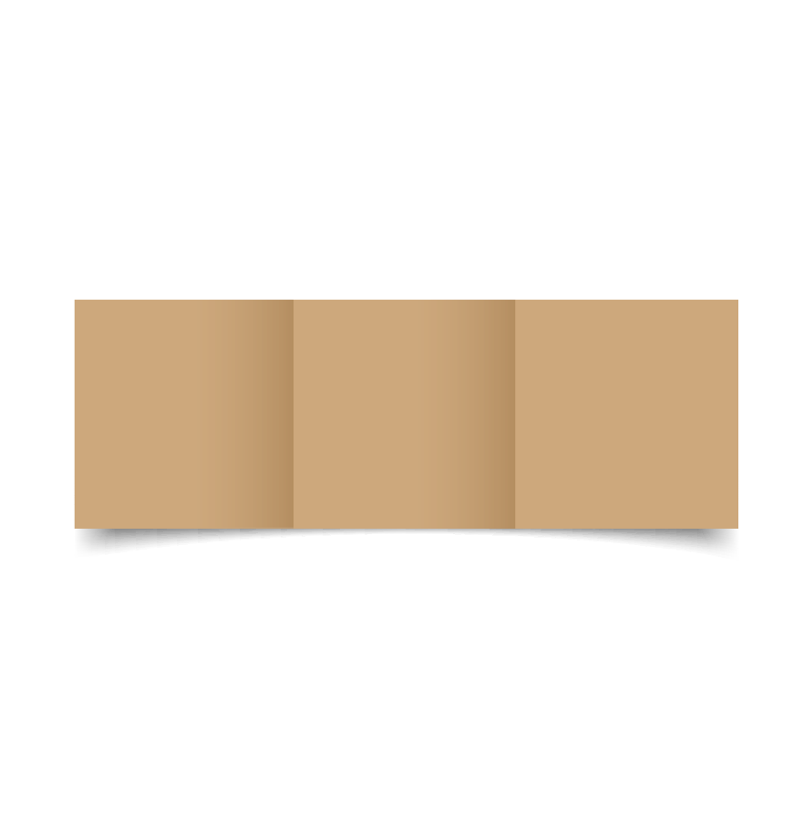 Small Square Trifold Buff Card Blanks