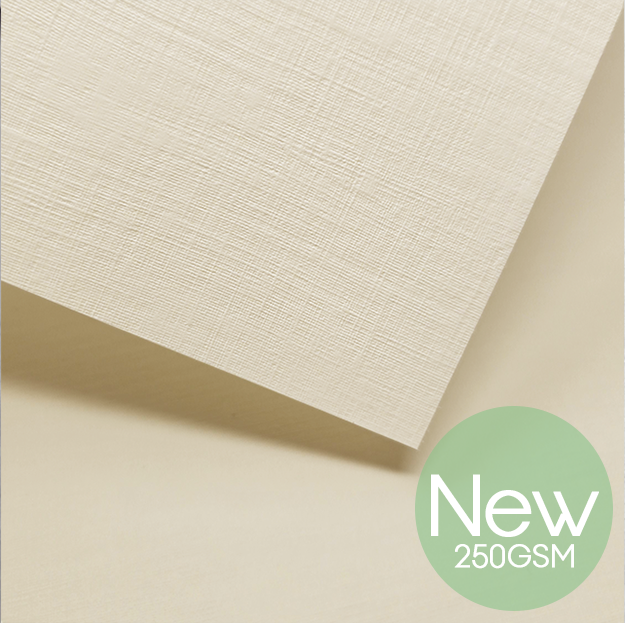 Papermill Direct | New Ivory Linen Card 250gsm