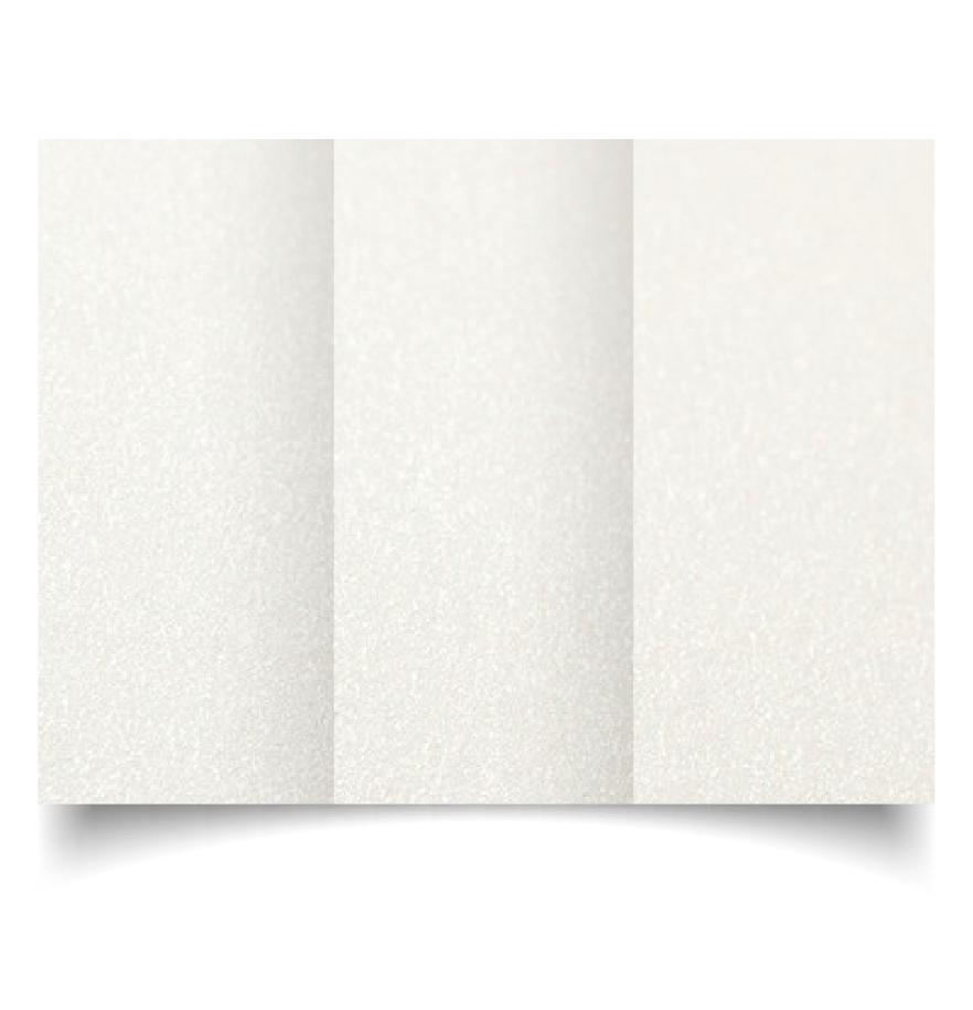 DL Trifold Natural White Pearlised Card Blanks