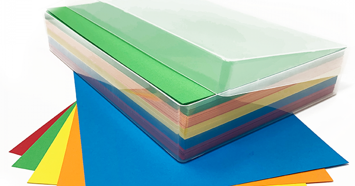 Papermill Direct | Assorted A4 Coloured Card with Storage Box