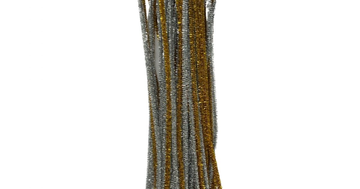 Gold & Silver Tinsel Pipe Cleaners