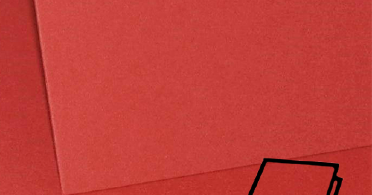 Papermill Direct | Red Card Blanks Double sided 290gsm