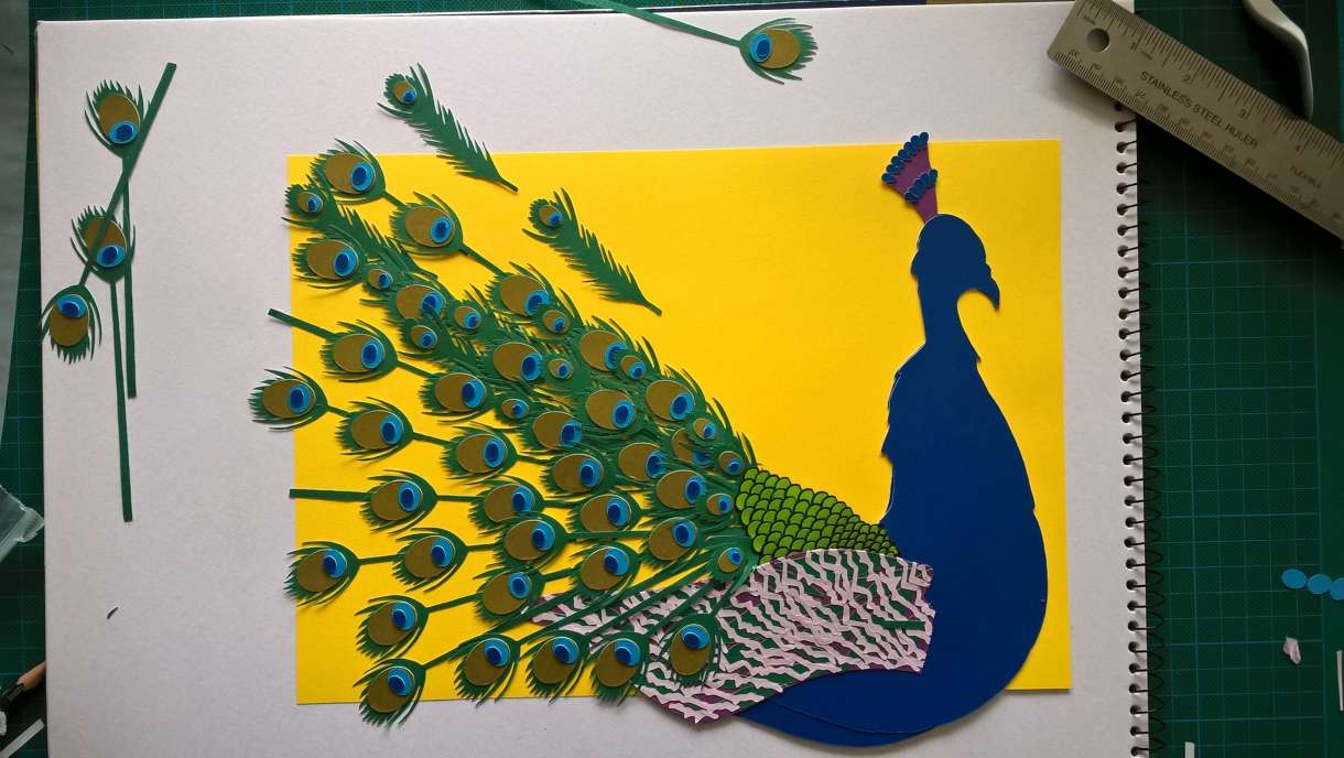 How to make a peacock picture.