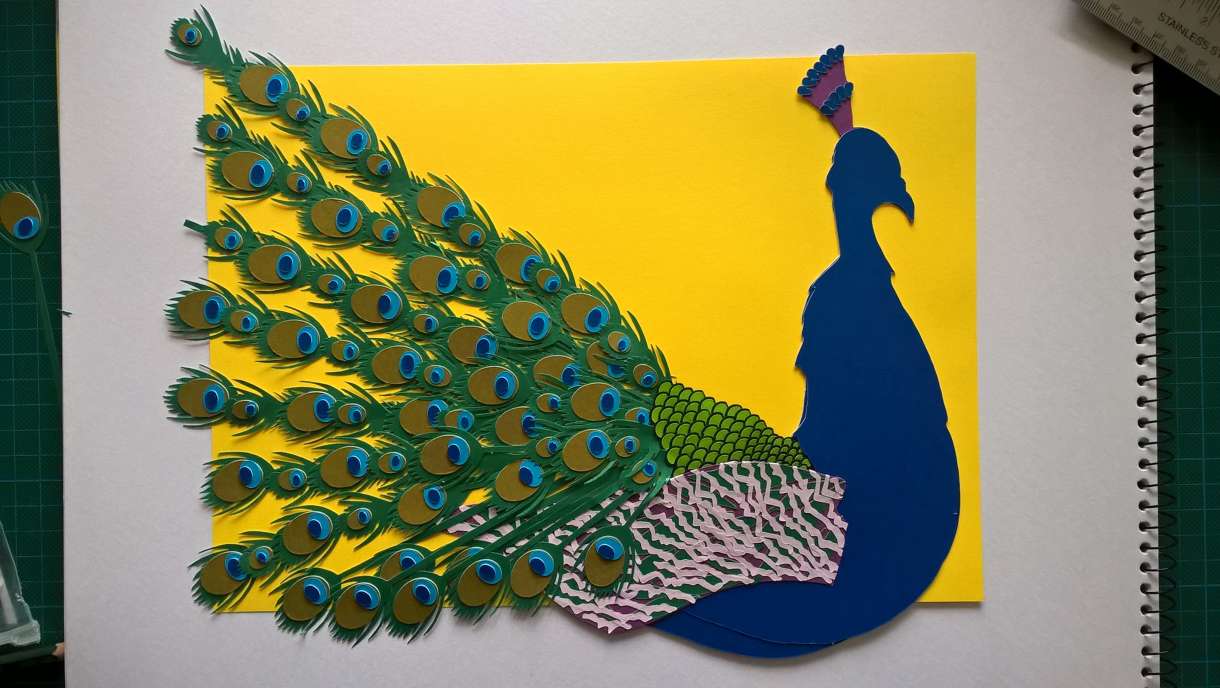 How to make a peacock picture.