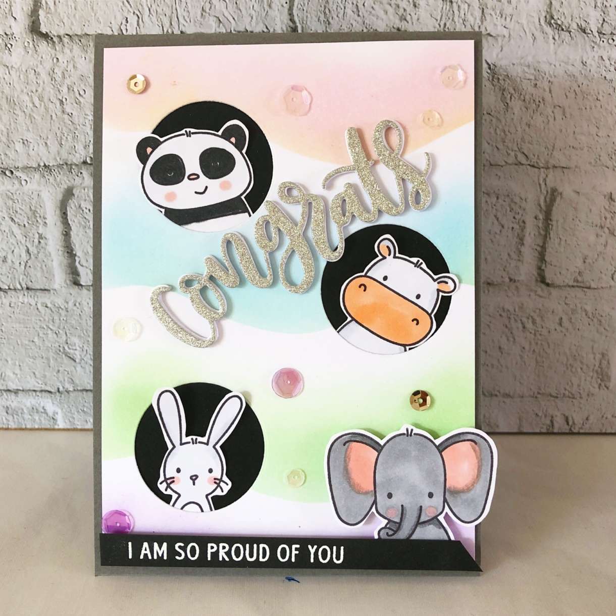 How To Make An Animal Congratulations Card