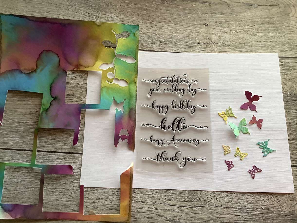 Making Batch Cards Purple Butterflies