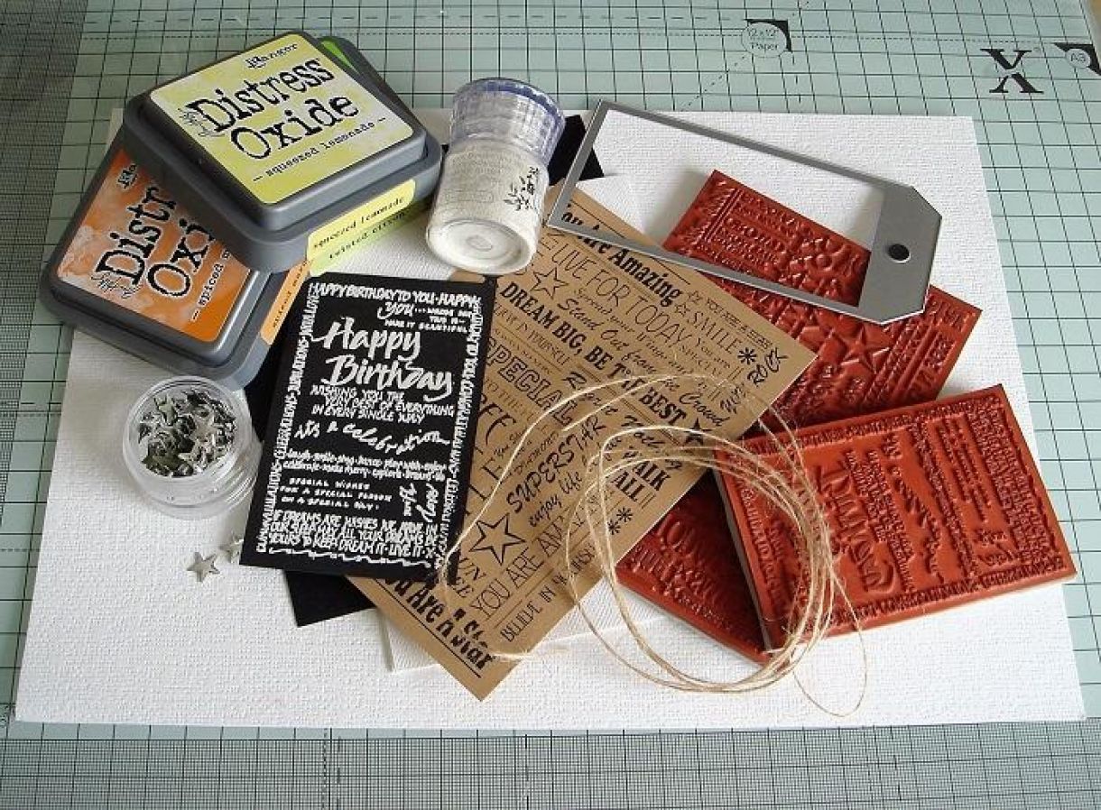 Using Word Collage Stamps Cardmaking Tutorial