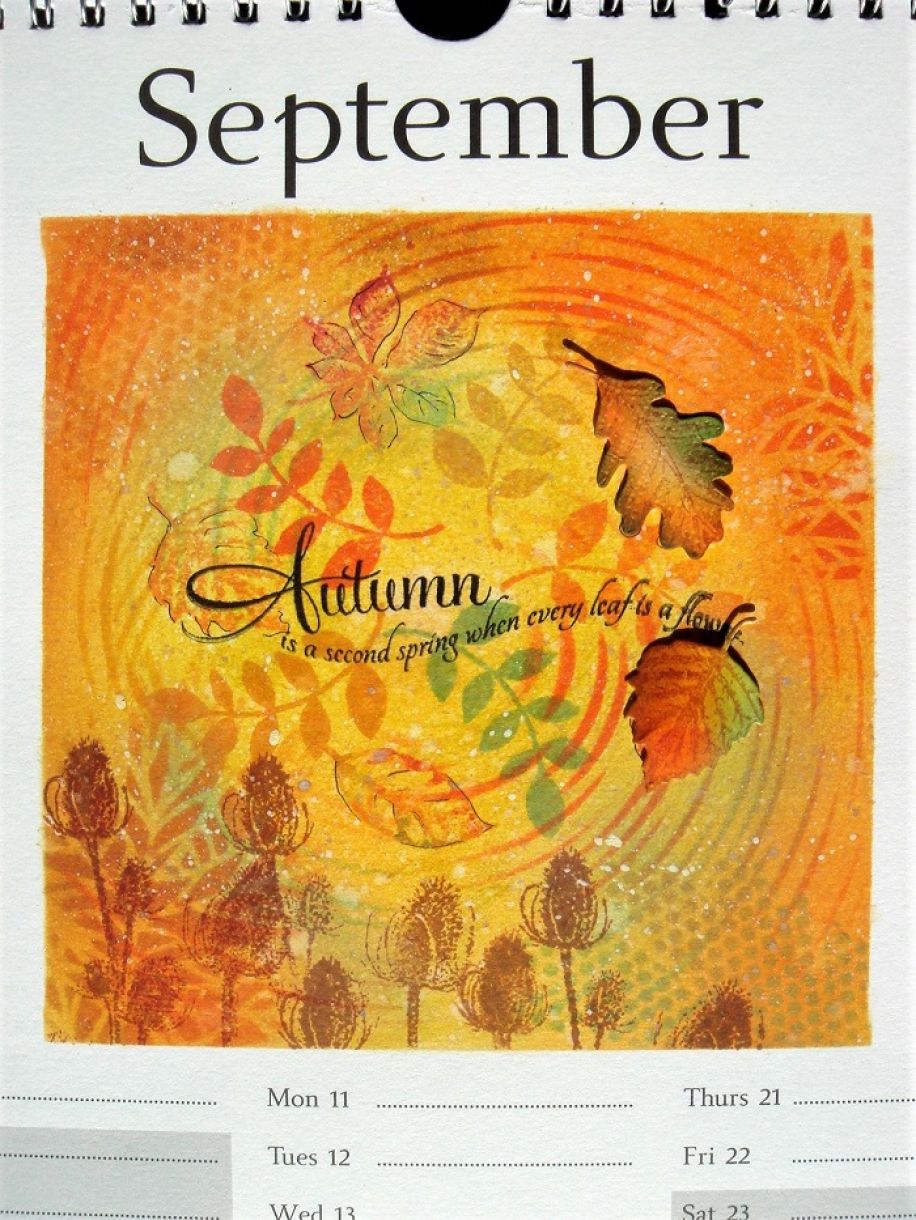 A September Calendar Page - Autumn Craft