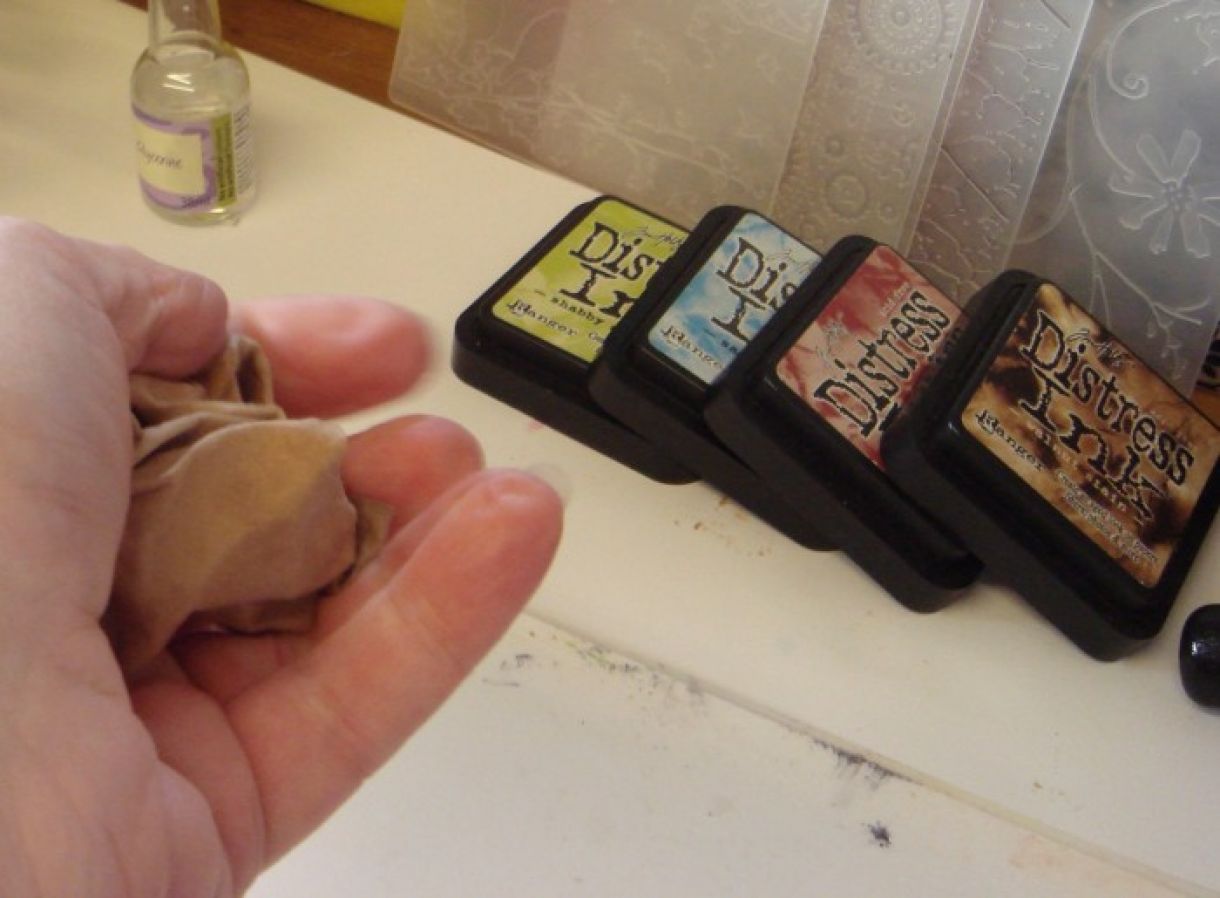 Faux Leather Technique Using Buff Card