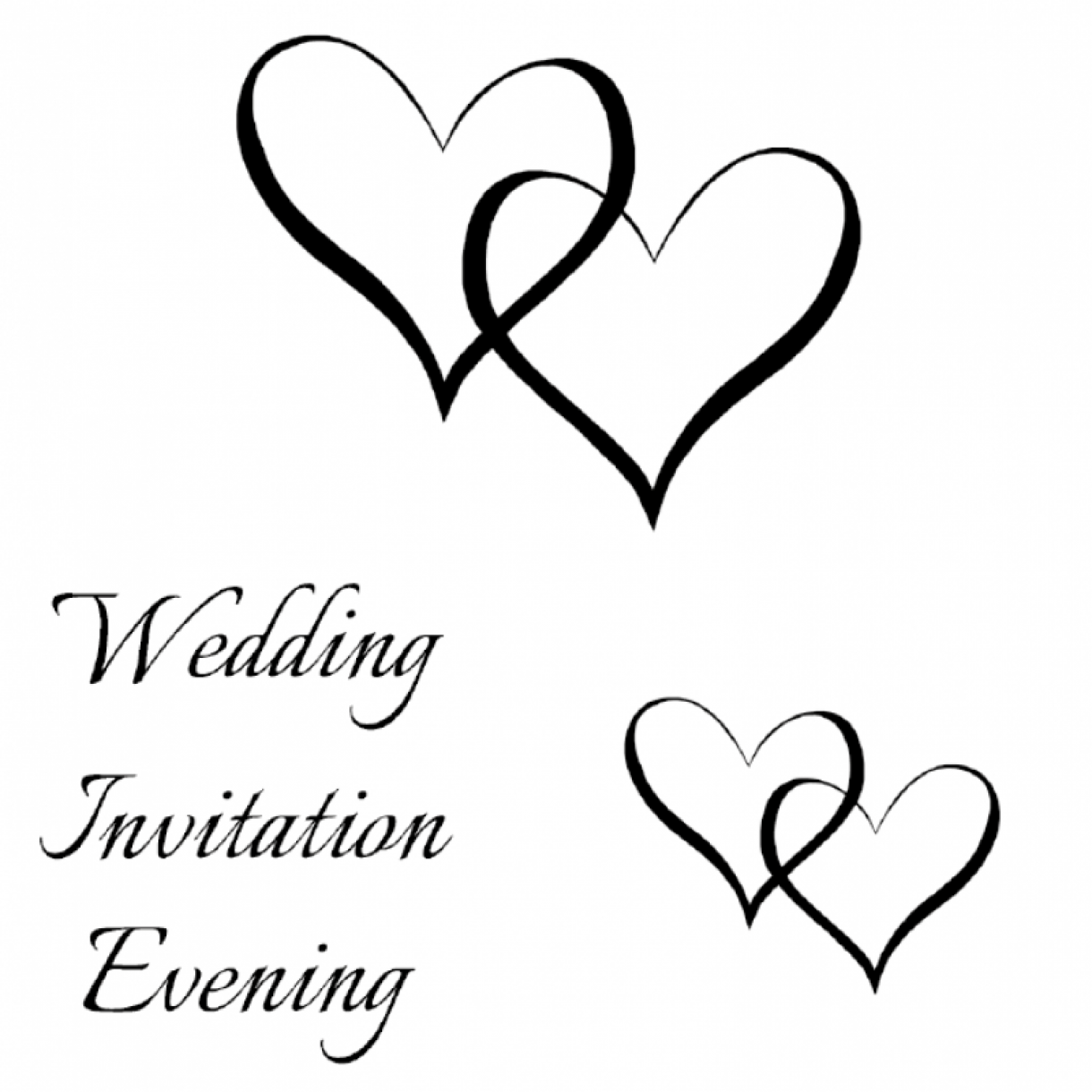 Double Heart Wedding Invitations