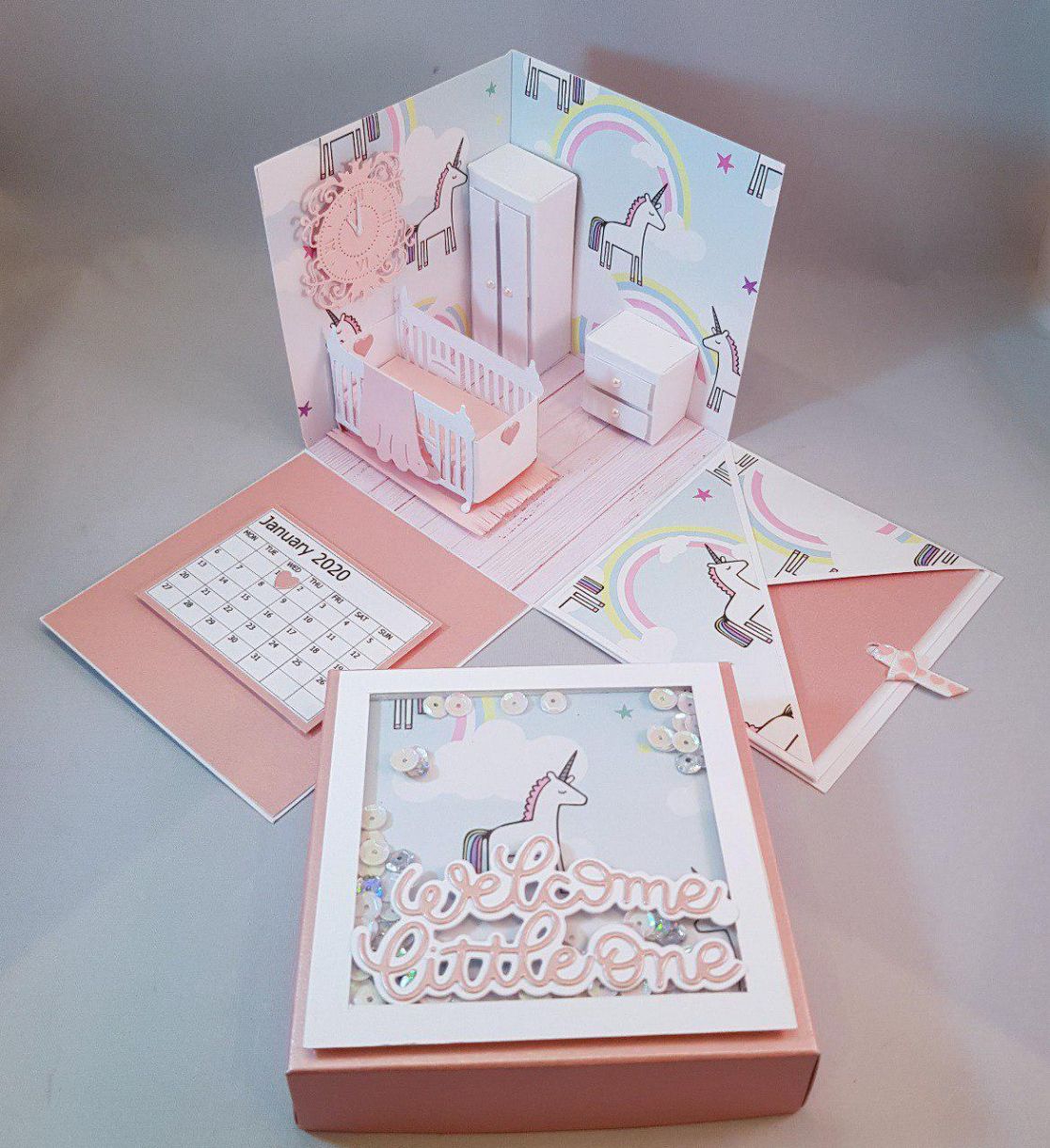 New Baby Girl Explosion Box - Nursery