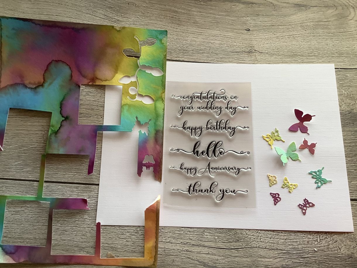 Making Batch Cards Purple Butterflies