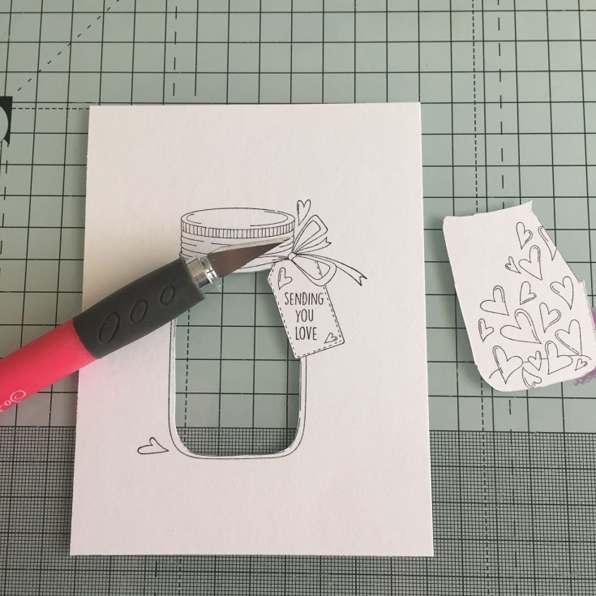 How to make a shaker card - Jar of Hearts
