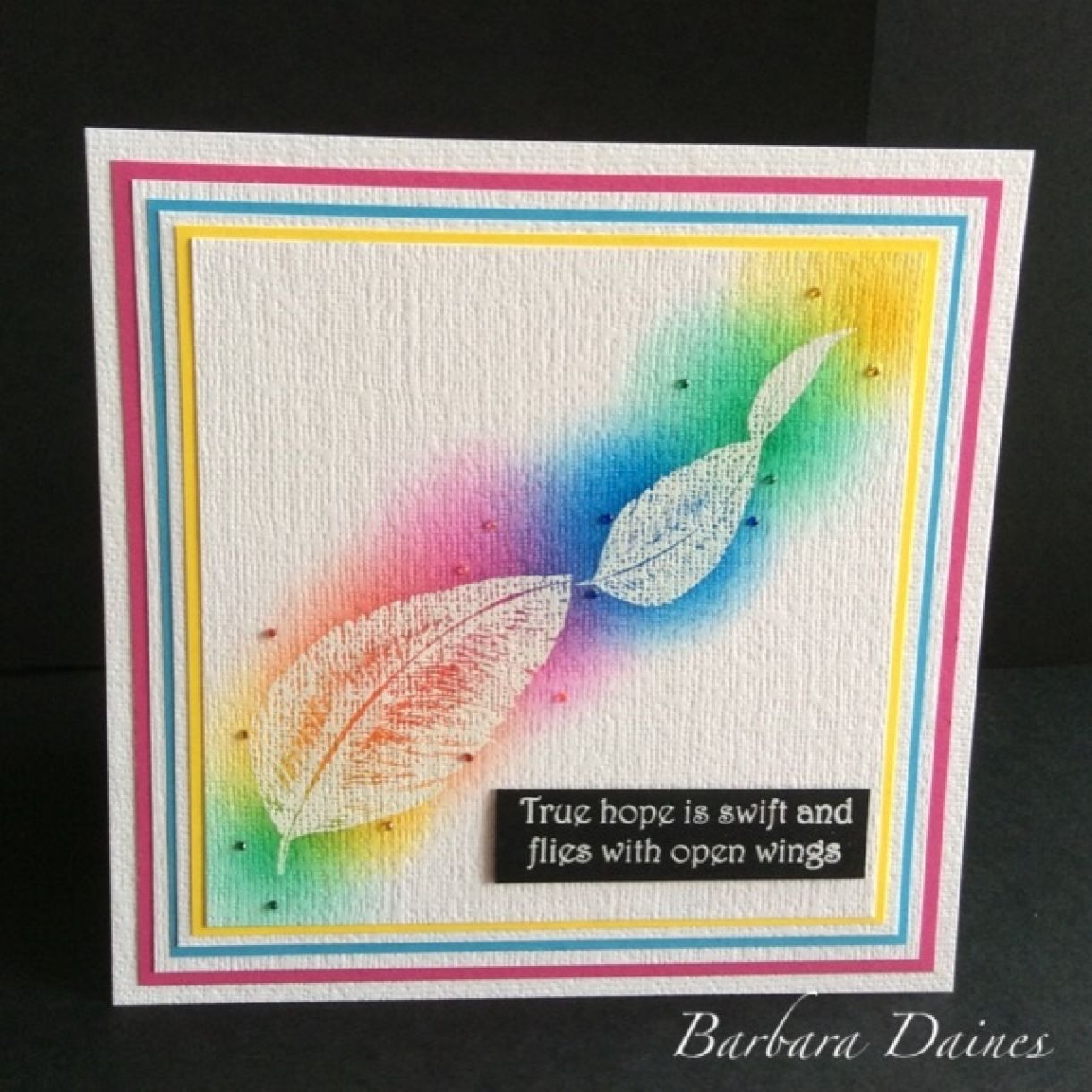 Matting and layering technique for a larger card