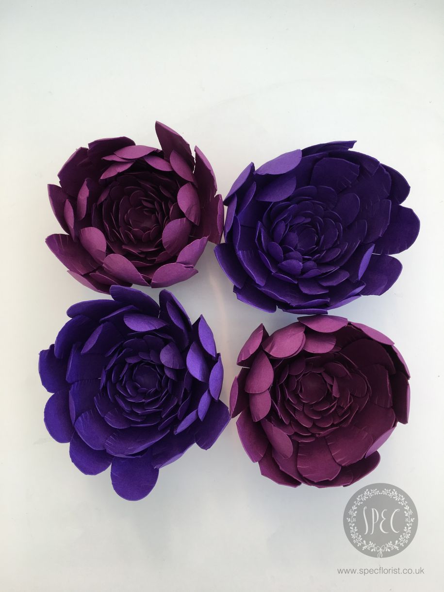 Pretty purple blooms - DIY Paper Flowers