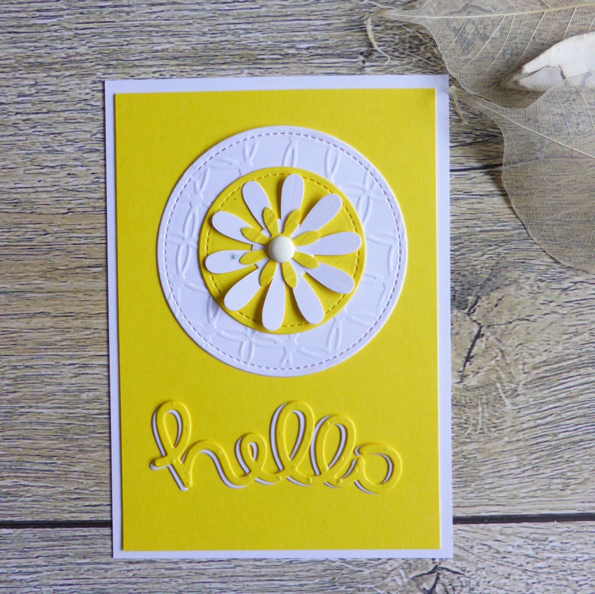 Hello Card Yellow