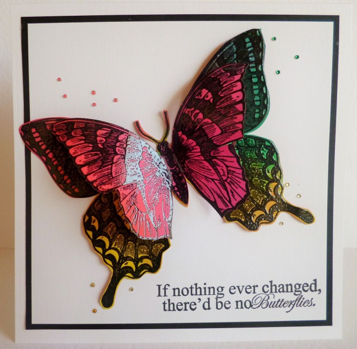 Handmade Card Ideas - Paper Butterflies everywhere…...