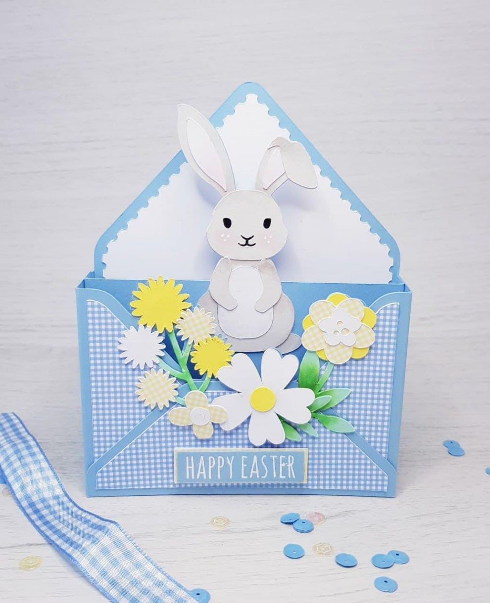 Easter Bunny Envelope Box Card | Making an Envelope Card Box