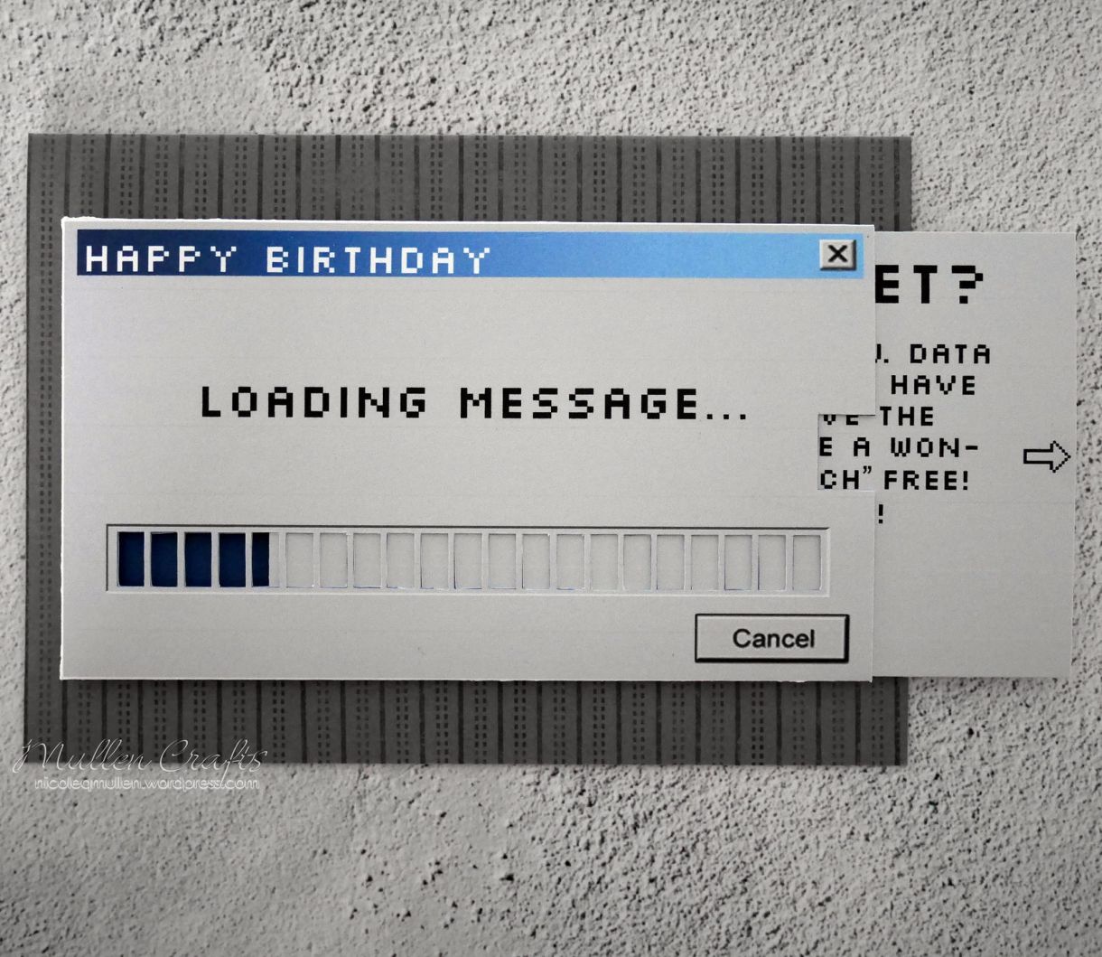 Retro Computer Loading Card – Mullen Crafts
